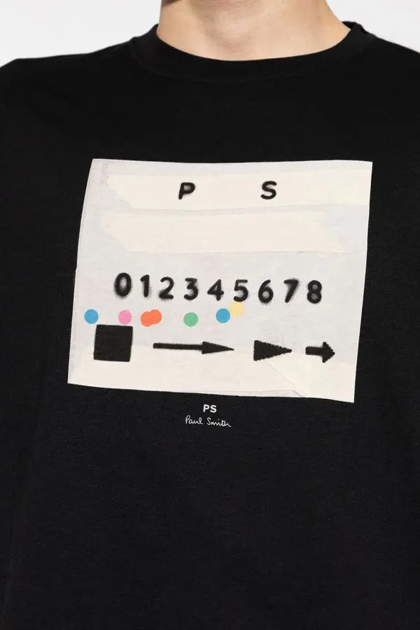 Paul Smith T-shirt With Colorful Print - Black