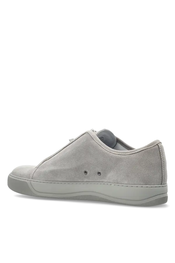 LANVIN Bb1 Suede Sneakers With Zipper Closure - Grey