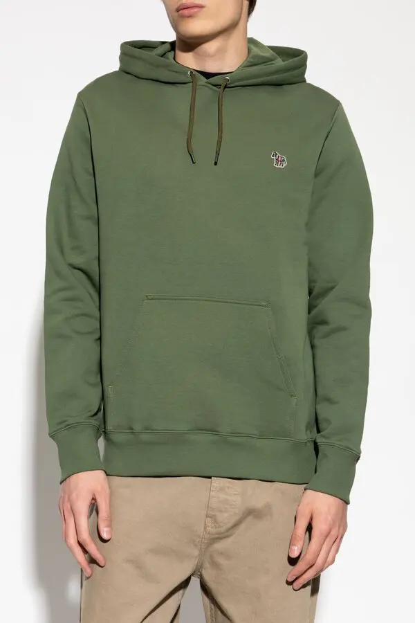 Paul Smith Hooded Sweatshirt With Zebra Motif - Green