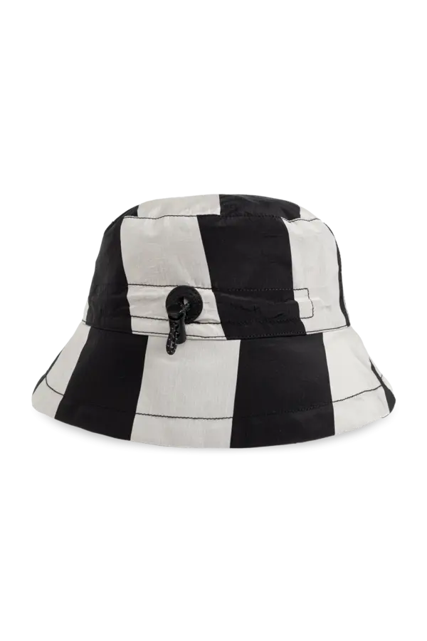 Jacquemus Bucket Hat With Embroidered Logo And Drawstring - Grey