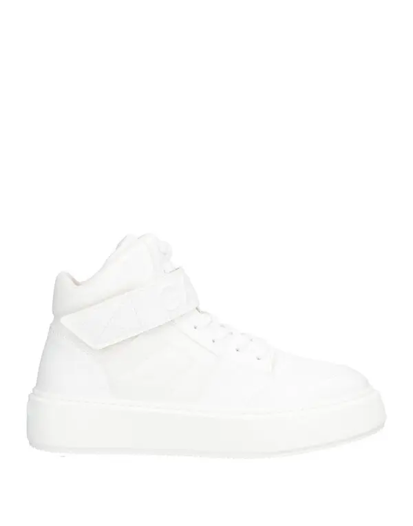 GANNI Leather And Textile High-top Sneakers - White