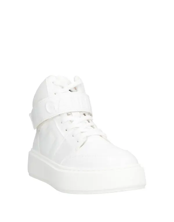 GANNI Leather And Textile High-top Sneakers - White