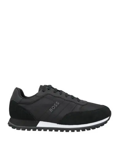 BOSS Leather And Textile Fiber Low-top Sneakers - Black