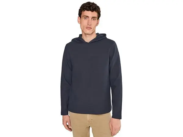 Vince Double Face Pull Over Hoodie - Blue