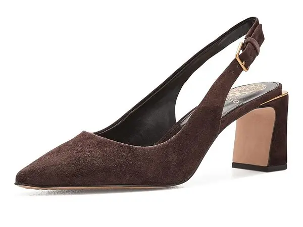 Vince Camuto Hamden Buckle Slingback Pumps - Brown