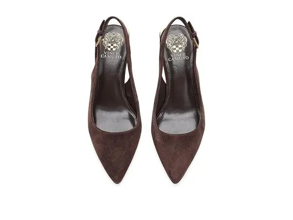 Vince Camuto Hamden Buckle Slingback Pumps - Brown