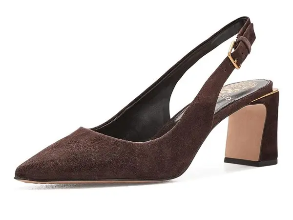 Vince Camuto Hamden Buckle Slingback Pumps - Brown
