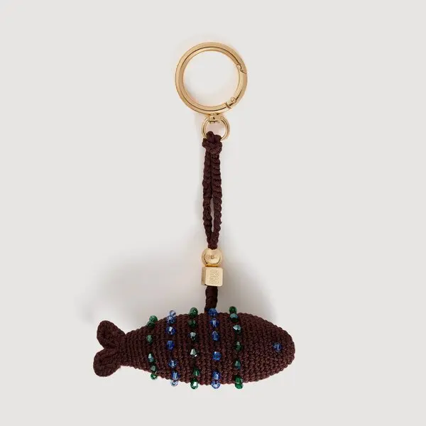 Sandro Hand Crochet Keyring - Brown