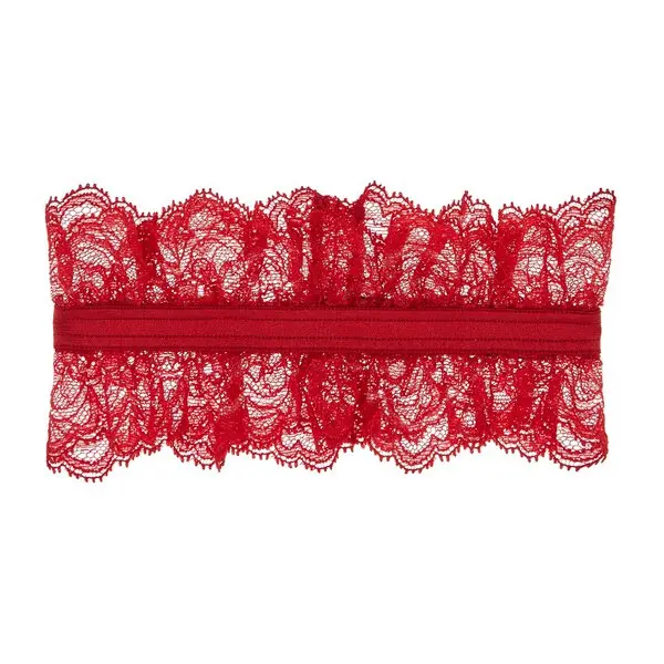 JOURNELLE Anais Lace Garter Scarlet - Red