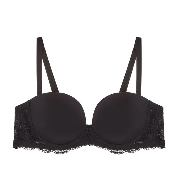 JOURNELLE Sapna Strapless Plunge Noir Bra - Black