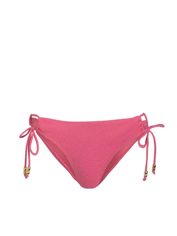 CHANGE OF SCENERY Taryn Hipster Tie Bottom In Hibiscus Metallic - Yellow