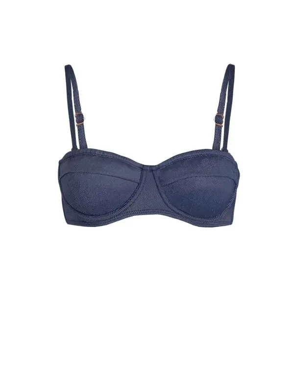 CHANGE OF SCENERY Nellie Top In Indigo Twill - Blue