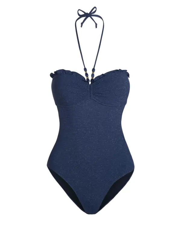 CHANGE OF SCENERY Talia Metallic One Piece - Blue
