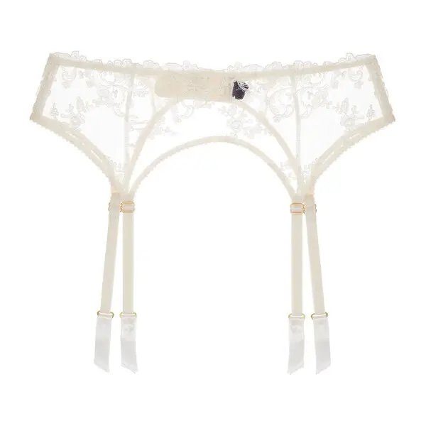JOURNELLE Cristiana Suspender Belt - White