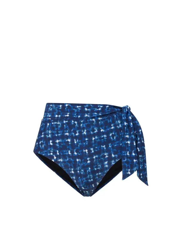 CHANGE OF SCENERY High Waist Side Tie Bottom - Blue/white