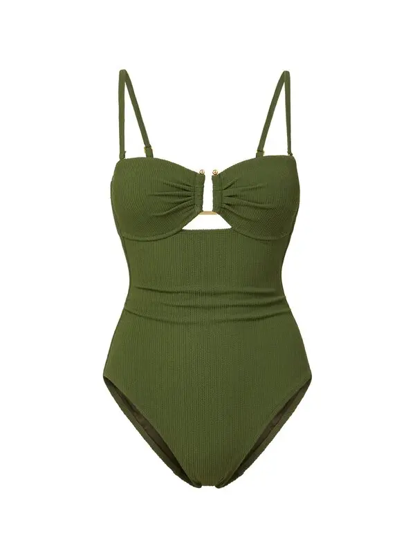 CHANGE OF SCENERY Juliette One Piece In Olive Texture - Green