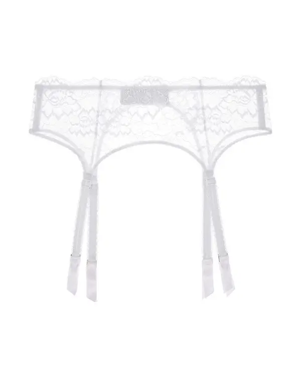 JOURNELLE Isabel Lace Suspender Belt - White