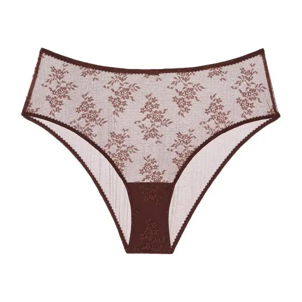 JOURNELLE Romy High Waist Brief Marron - Brown