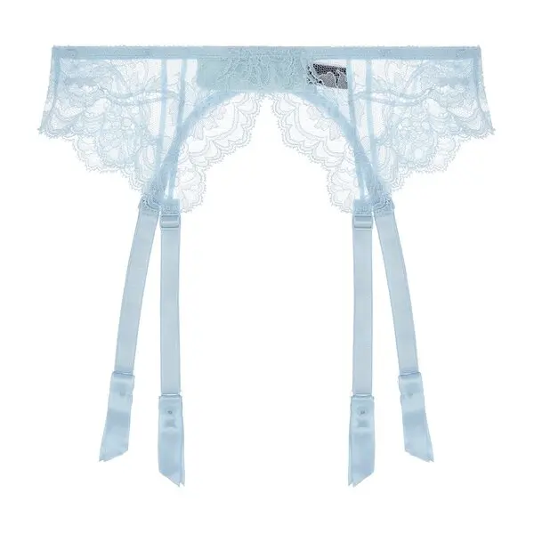 JOURNELLE Anais Suspender Belt In Chambray - Blue