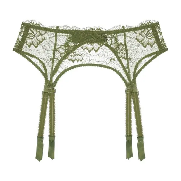 JOURNELLE Isabel Suspender Belt Picholine - Green