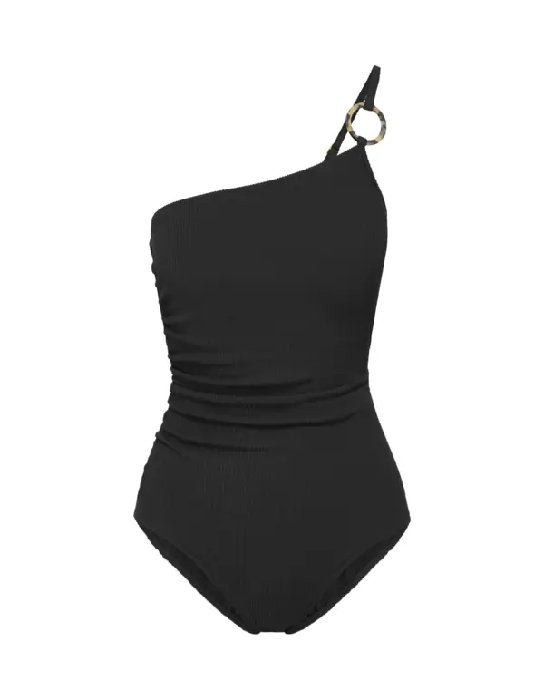 CHANGE OF SCENERY Kara One Piece In Textured Fabric - Black