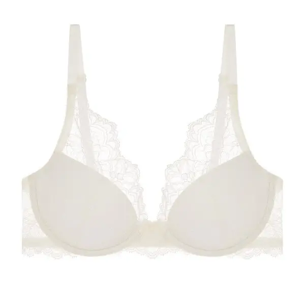 JOURNELLE Anais Plunge Bra Powder - White