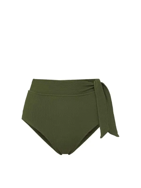 CHANGE OF SCENERY High-waisted Bikini Bottom With Side Tie - Green