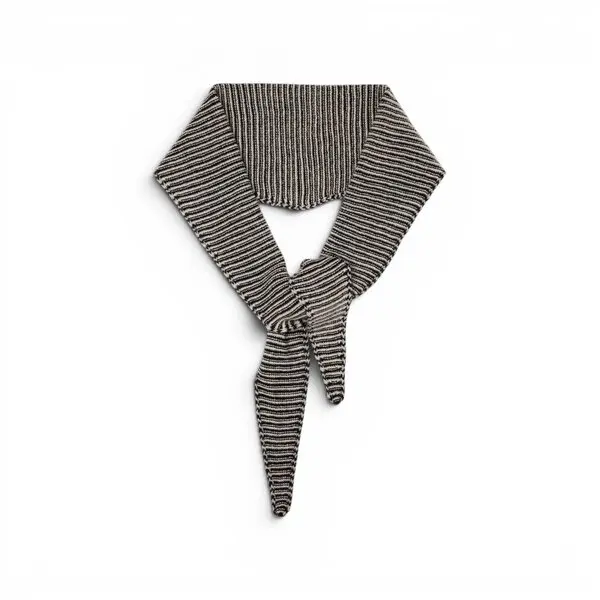 LOOM & COVE 100% Cashmere Stripe Triangle Scarf Navy/white - Blue