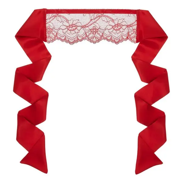 JOURNELLE Anais Lace Eye Mask - Red