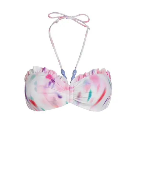 CHANGE OF SCENERY Alexis Top In Hazy Ikat Ivory - White