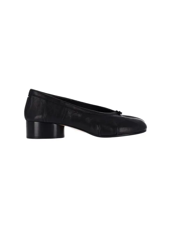 MAISON MARGIELA Tabi Ballet Flats In Sheep Leather - Black