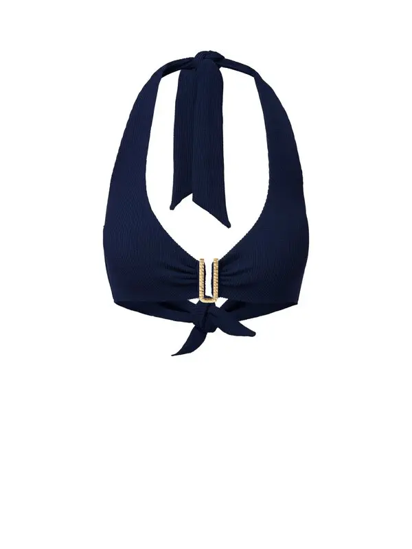 CHANGE OF SCENERY Halterneck Bikini Top - Blue