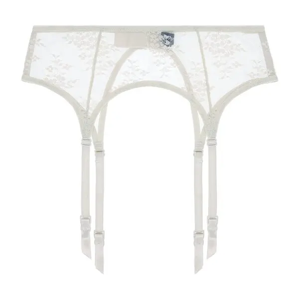 JOURNELLE Romy Suspender Belt - White