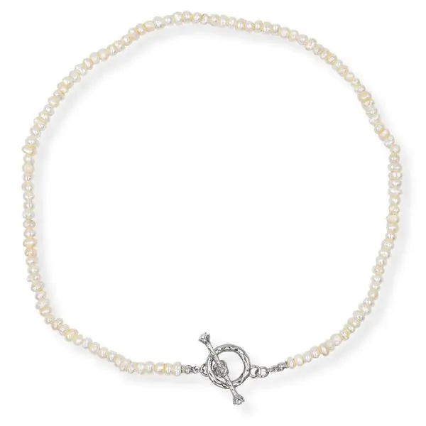 MARTINA ROZENBERG SMIRA JEWELRY Ondaluz Classic Pearl Necklace - Silver