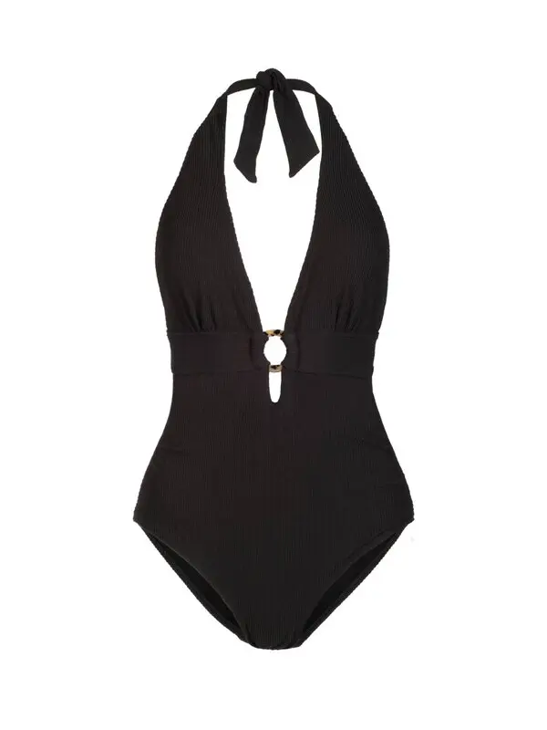 CHANGE OF SCENERY Gabrielle Halter One-piece Swimsuit - Black