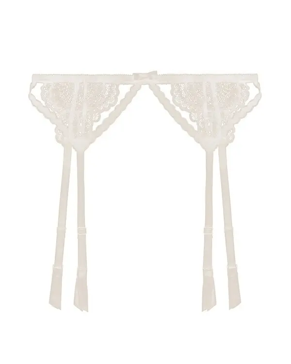 JOURNELLE Natalia Suspender Belt - White