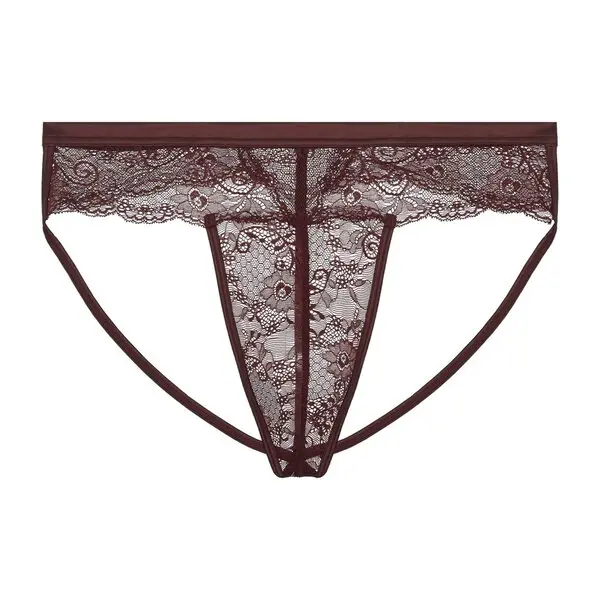 JOURNELLE Sapna Jock Strap Thong Chocolat - Brown