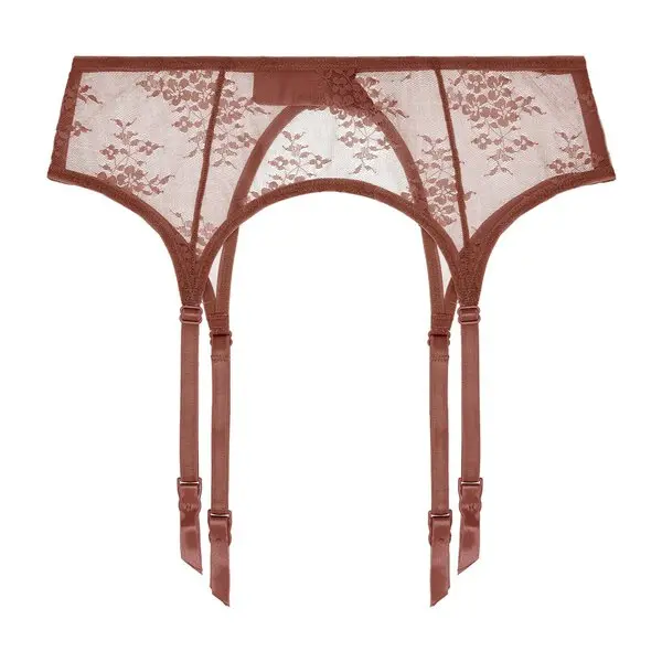 JOURNELLE Romy Suspender Belt - Brown