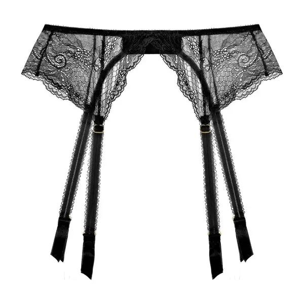 JOURNELLE Sapna Suspender Belt - Black