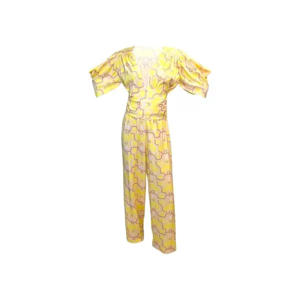 JULIA CLANCEY Carmen Jersey Jumpsuit Lydy Limone - Yellow