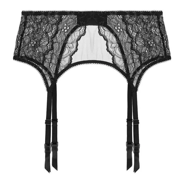JOURNELLE Lexi Suspender Belt By - Black