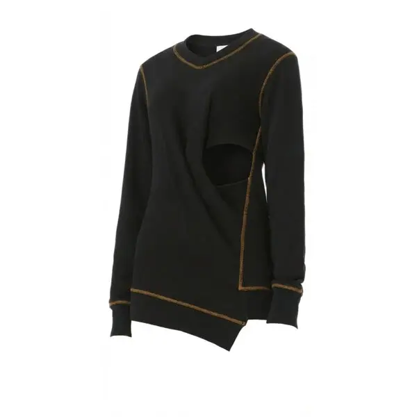 GAO REPUBLIC Longline Sweatshirt With Asymmetric Cut-out