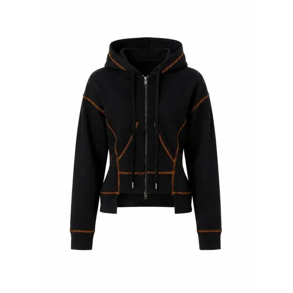 GAO REPUBLIC Zip Hoodie With Contrast Stitching