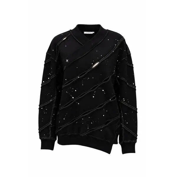 GAO REPUBLIC Mummy Sweatshirt With Diagonal Cut-outs