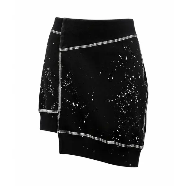 GAO REPUBLIC Fleece Jersey Mini Column Skirt