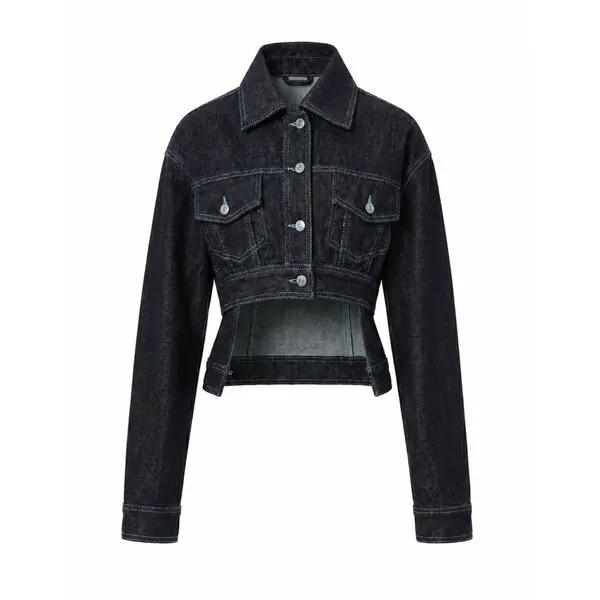 GAO REPUBLIC Indigo Denim Hi-lo Jacket