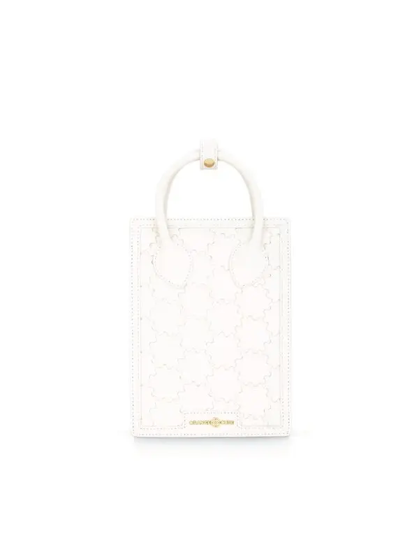 ORANGE CUBE Quilted Impressions Mini Tote Bag - White