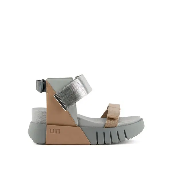 United Nude Delta Run Platform Sandals - Grey/silver