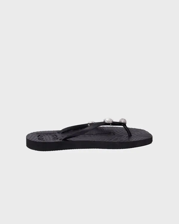 VELOUR Tapered Pearl Ibiza Embellished Flip-flops
