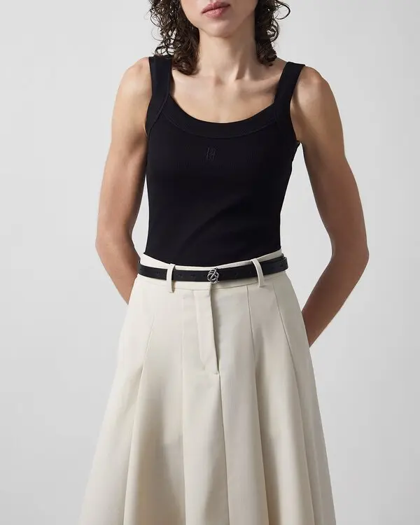 BY MALENE BIRGER Ribbed Tank Top - Black